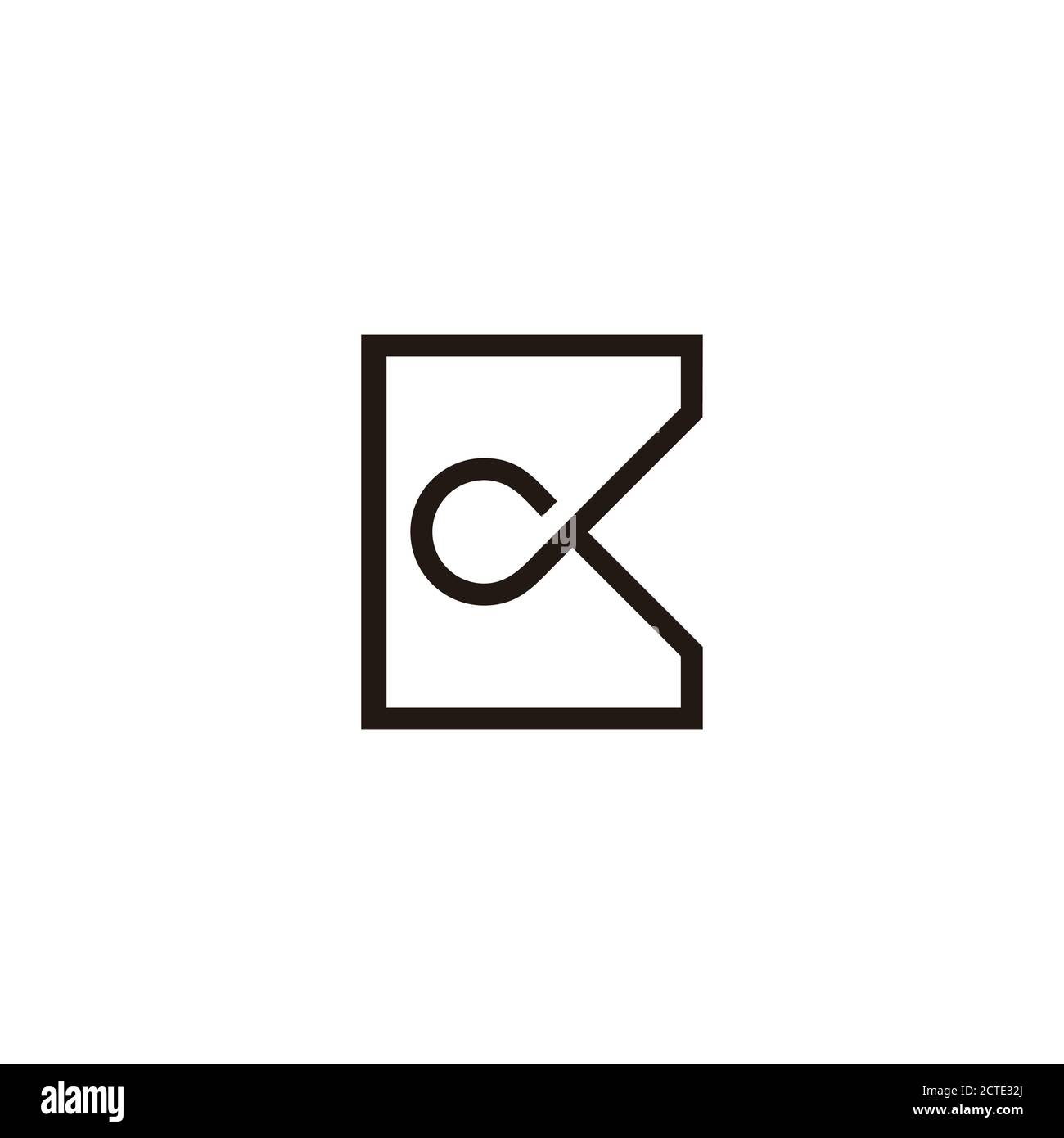 abstract letter ck simple infinity line logo vector Stock Vector Image ...