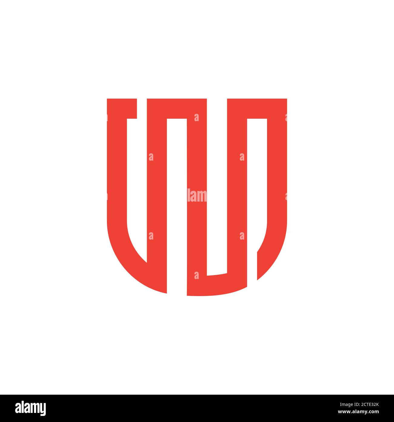letter un simple geometric line logo vector Stock Vector Image & Art ...