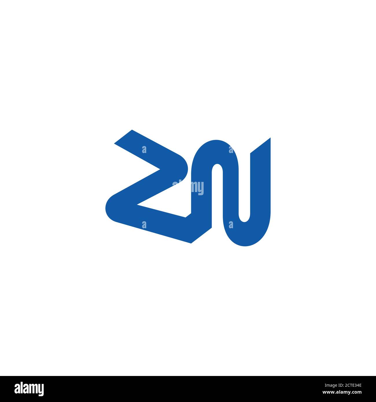abstract letter zn simple linked geometric logo vector Stock Vector ...