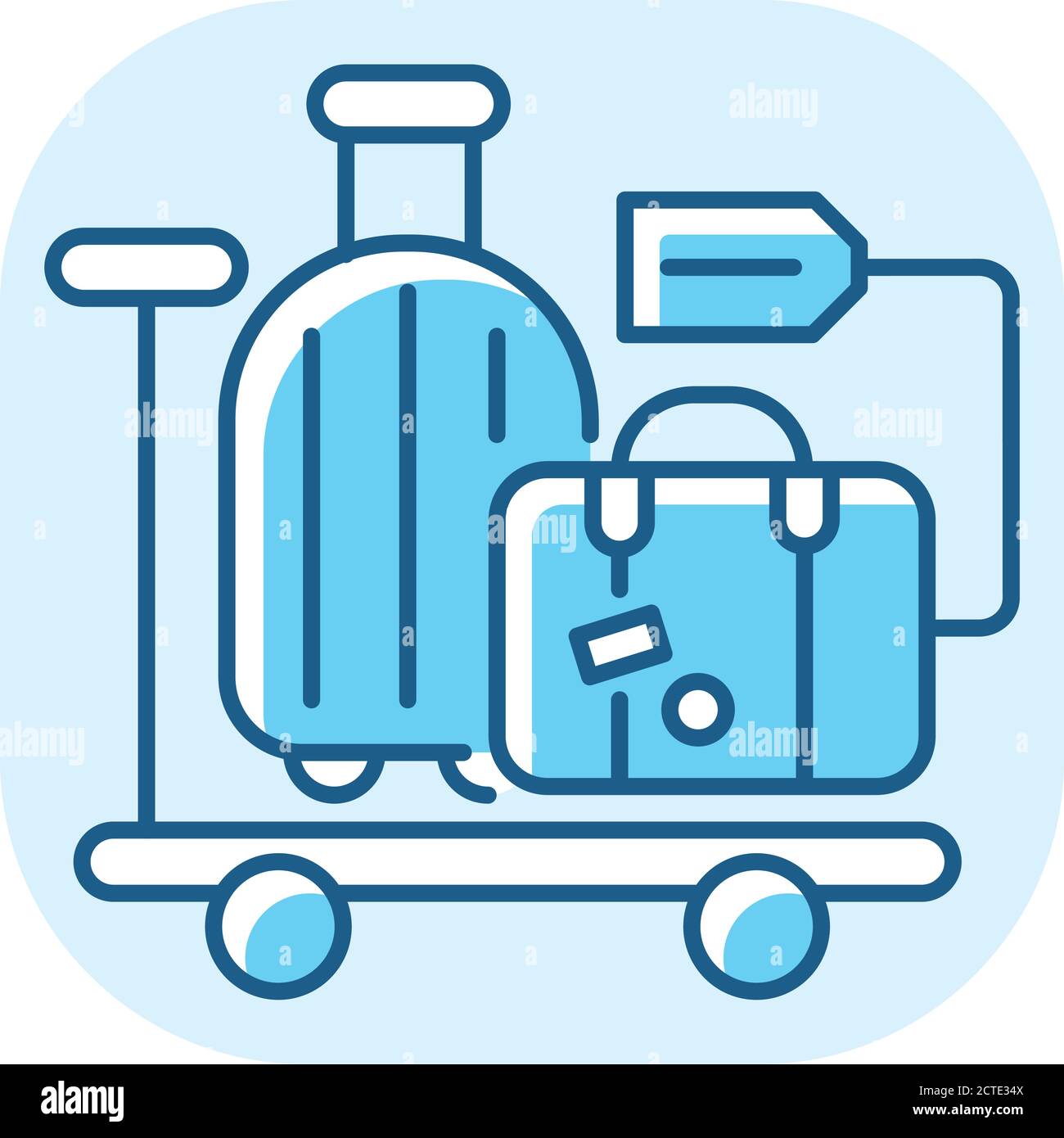 Baggage car blue RGB color icon Stock Vector Image & Art - Alamy