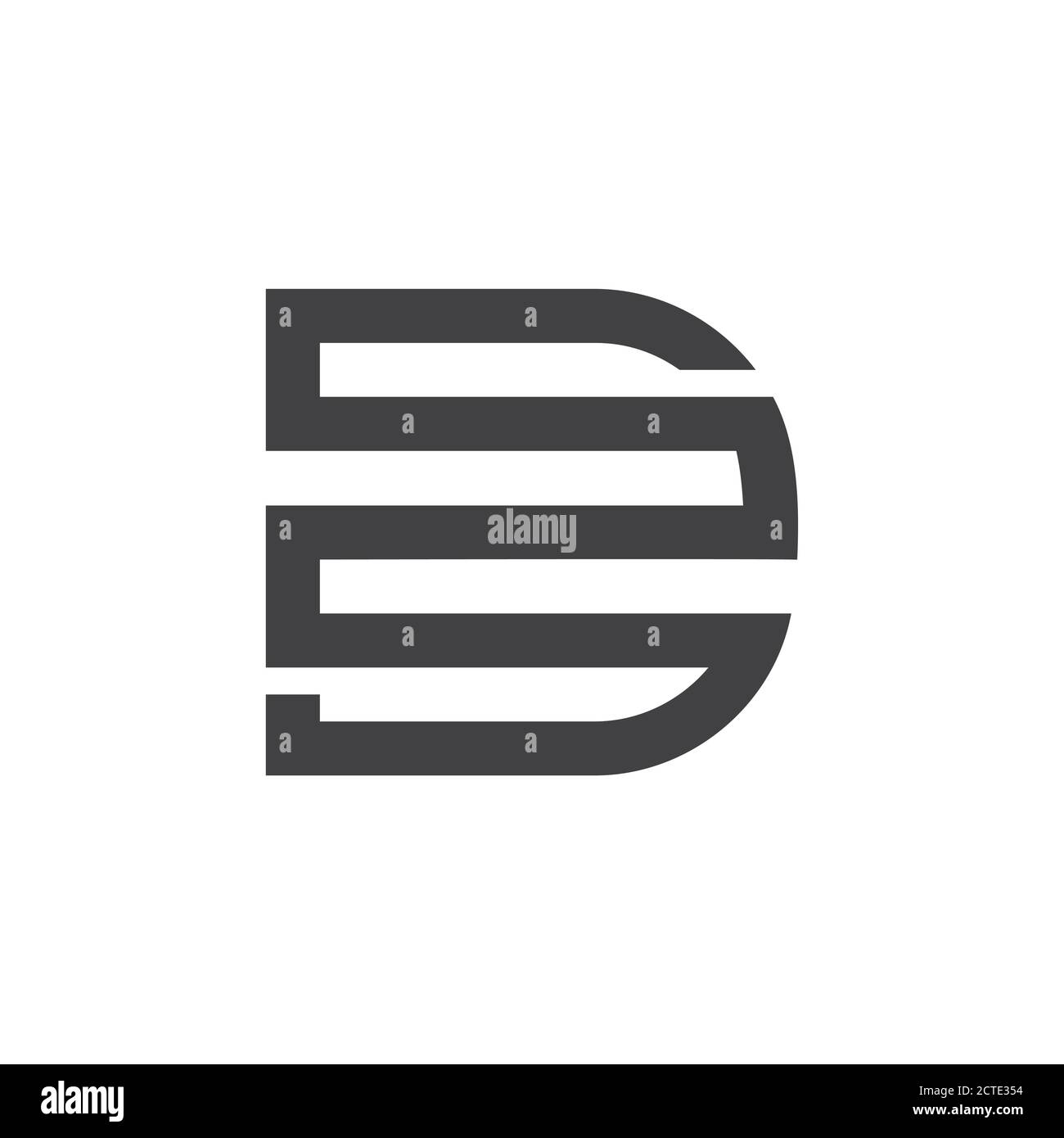 letter d3 simple geometric line logo vector Stock Vector Image & Art ...
