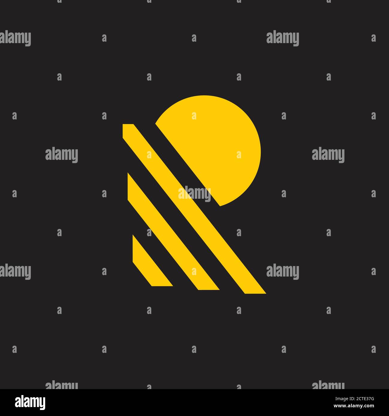 letter r moon hill design logo vector Stock Vector Image & Art - Alamy
