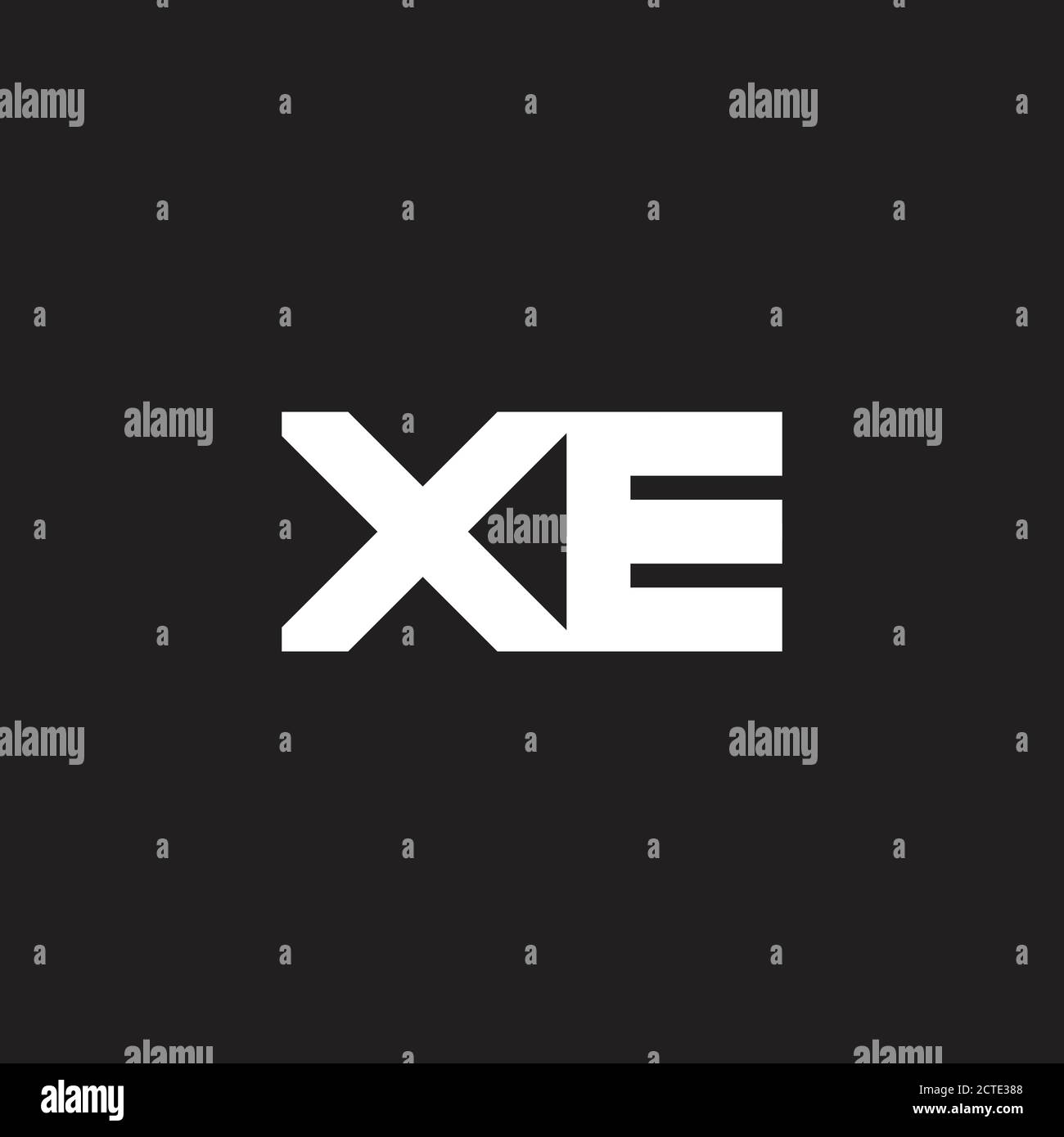 letter xe motion arrow simple geometric symbol vector Stock Vector ...