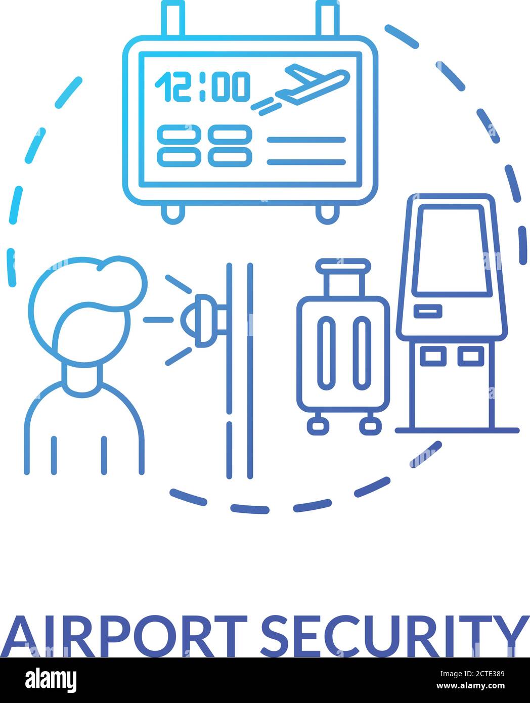 Airport security concept icon Stock Vector Image & Art - Alamy