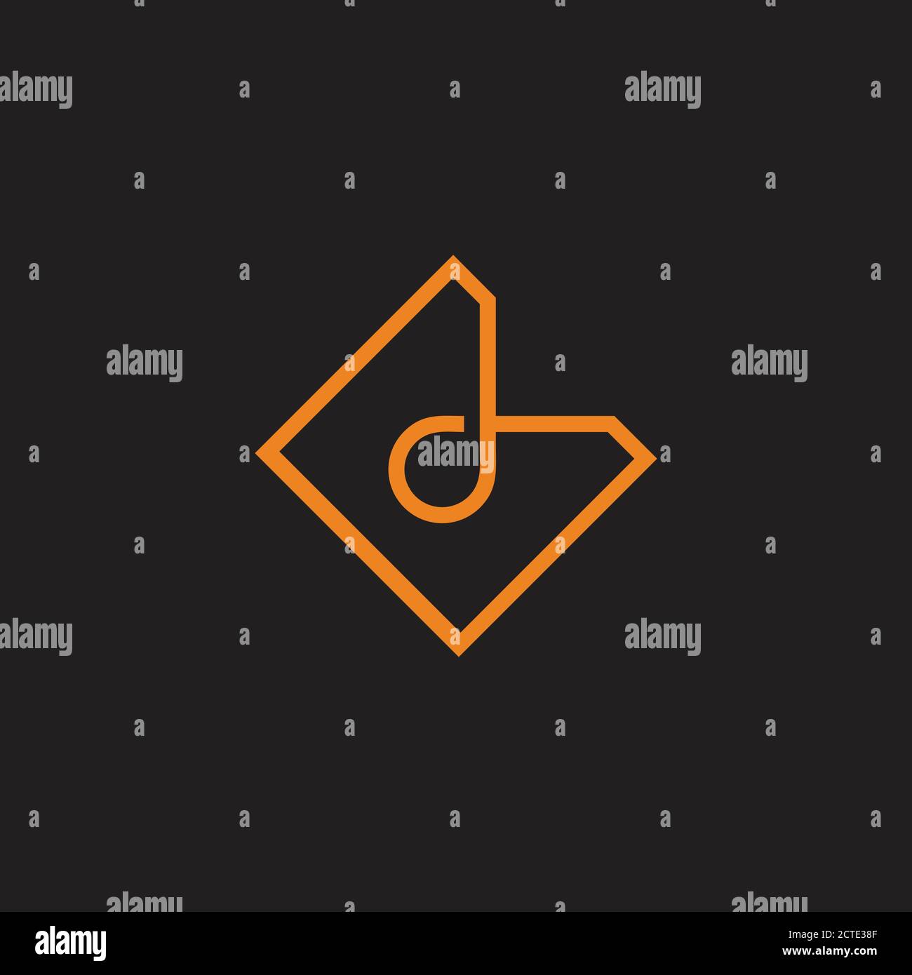 abstract letter d simple infinity line logo vector Stock Vector Image ...