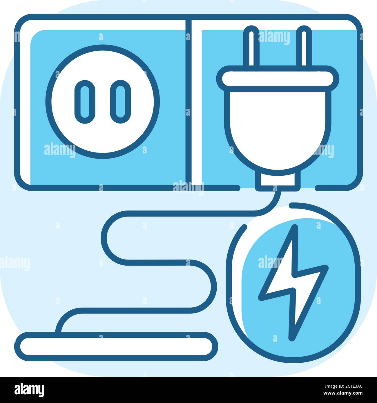 Electric passenger car charging Stock Vector Images - Alamy