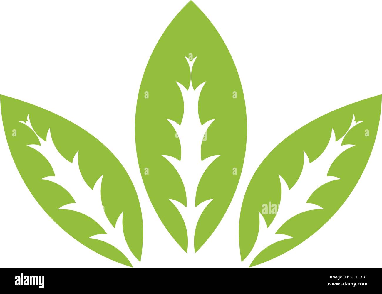three leaves simple geometric symbol vector Stock Vector Image & Art ...