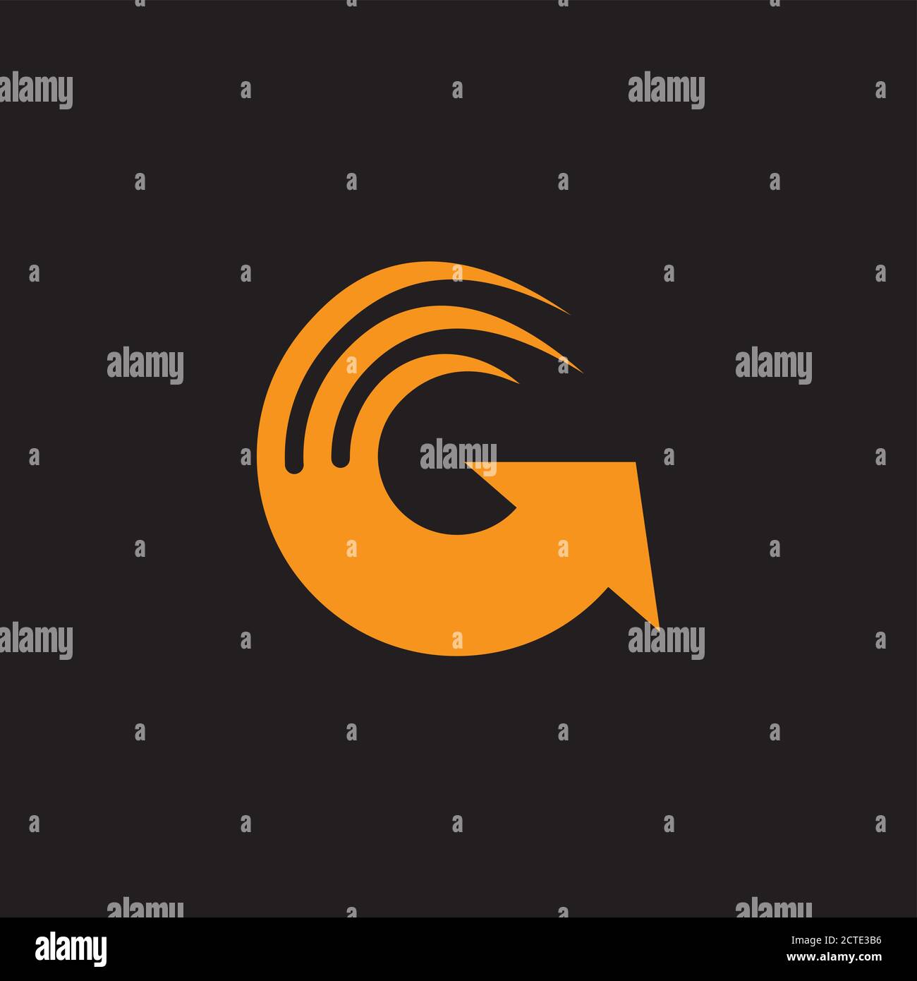 letter g stripes rotation arrow logo vector Stock Vector Image & Art ...