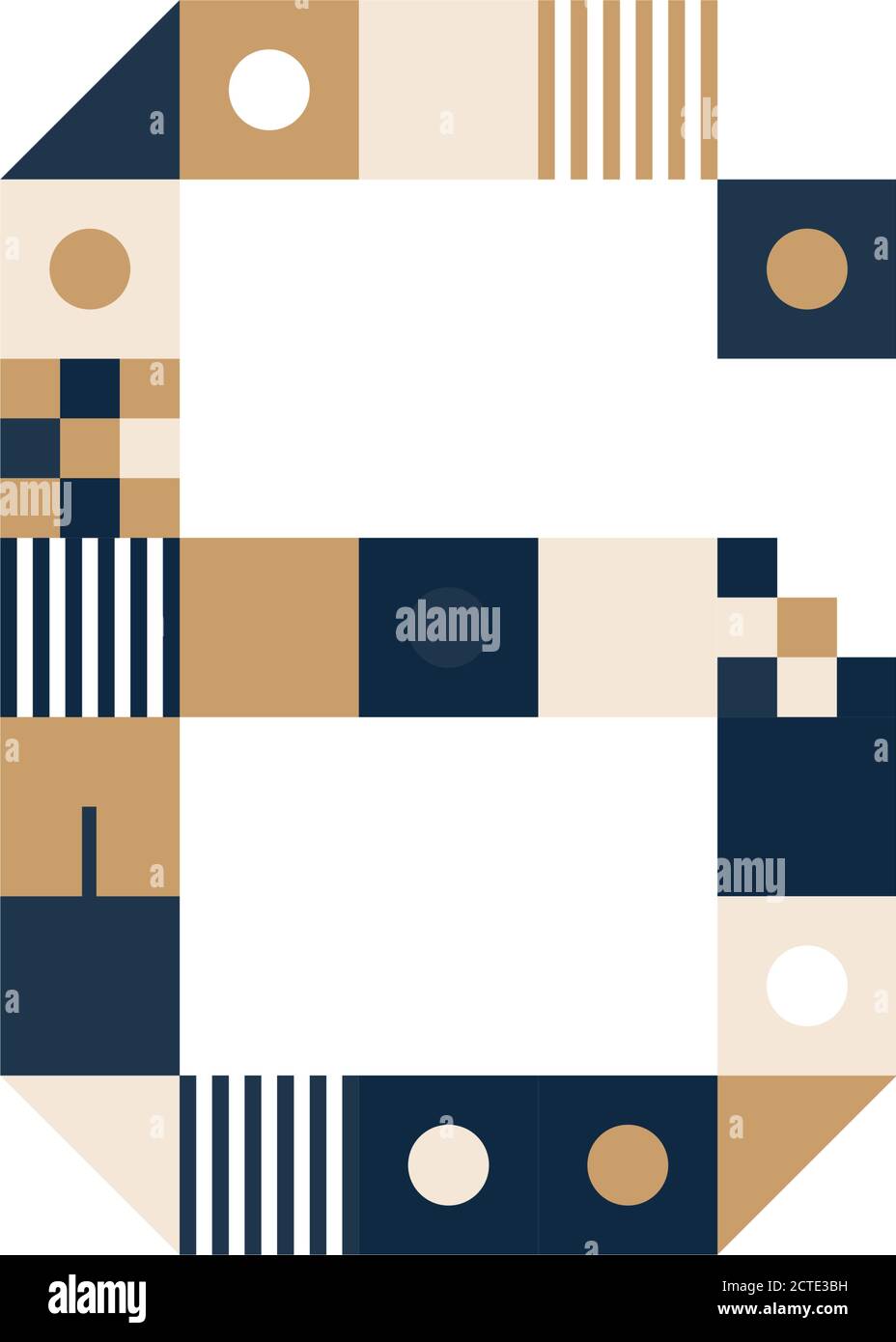 Vector Pixel Art number six. Colorful number 6 Consist of Modules from ...