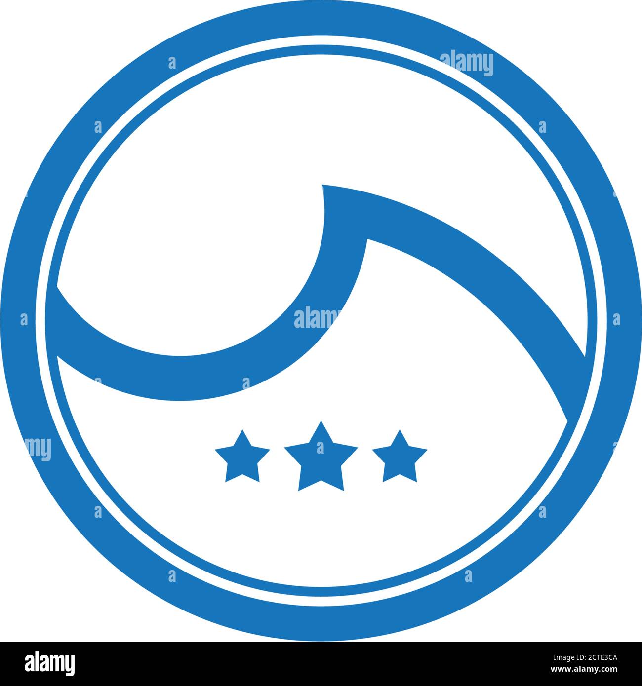 Wave star logo hi-res stock photography and images - Alamy