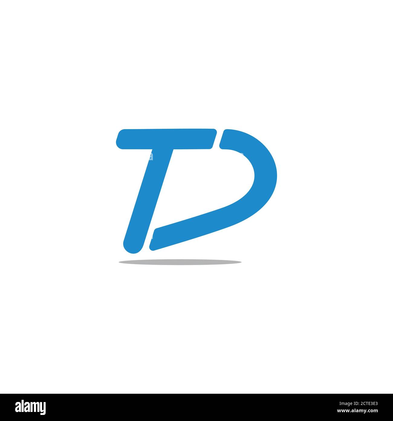 letter td simple slice line geometric logo vector Stock Vector Image ...
