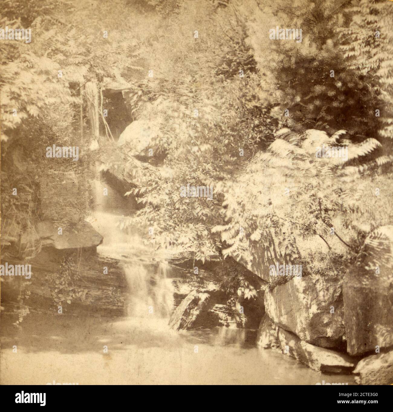 Waterfall, Central Park, New York City., New York (State), New York (N ...