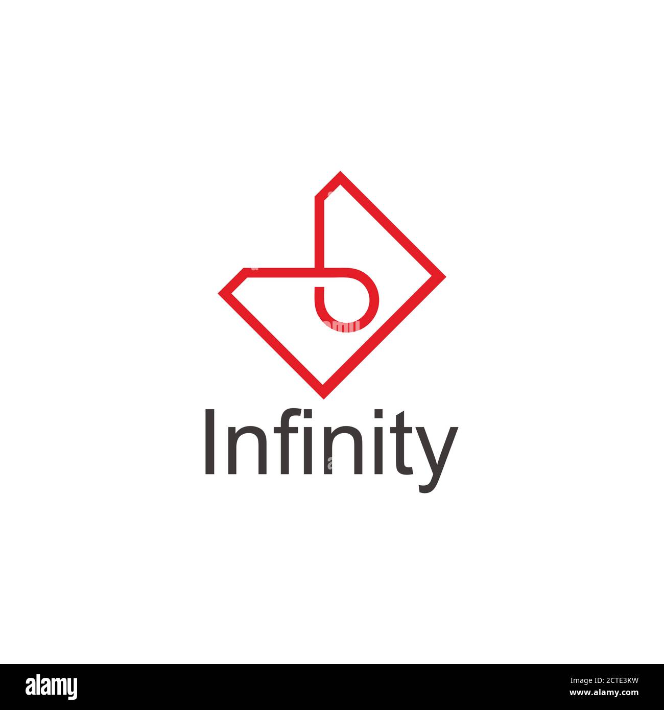 abstract letter b overlapping infinity line logo vector Stock Vector ...