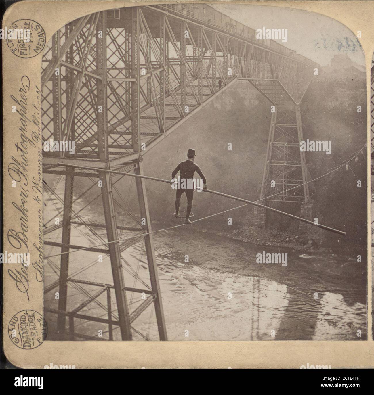 Dixon crossing Niagara below the Great Cantilever Bridge, U. S. A ...