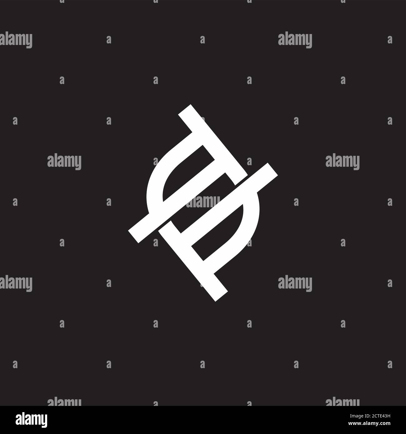 letter s simple geometric negative space symbol logo vector Stock ...