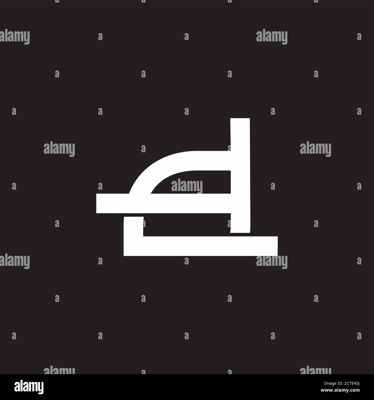 letter dt symbol simple geometric line logo vector Stock Vector Image ...