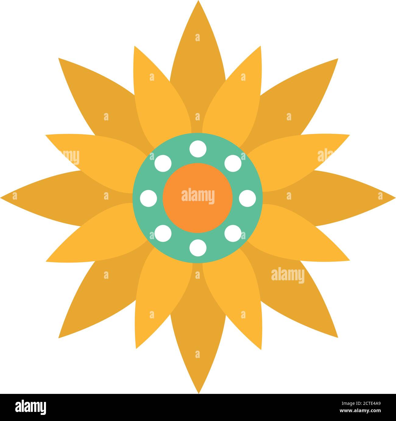 Lush yellow flower Stock Vector Images - Alamy