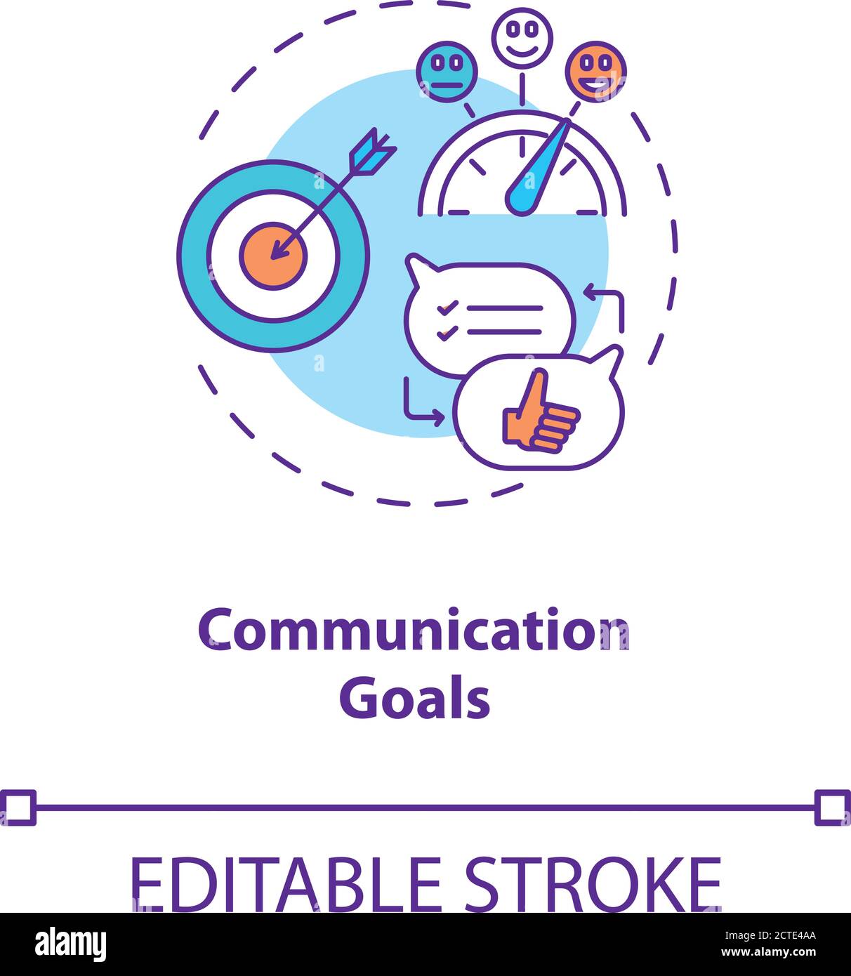 Communication goals concept icon Stock Vector Image & Art - Alamy