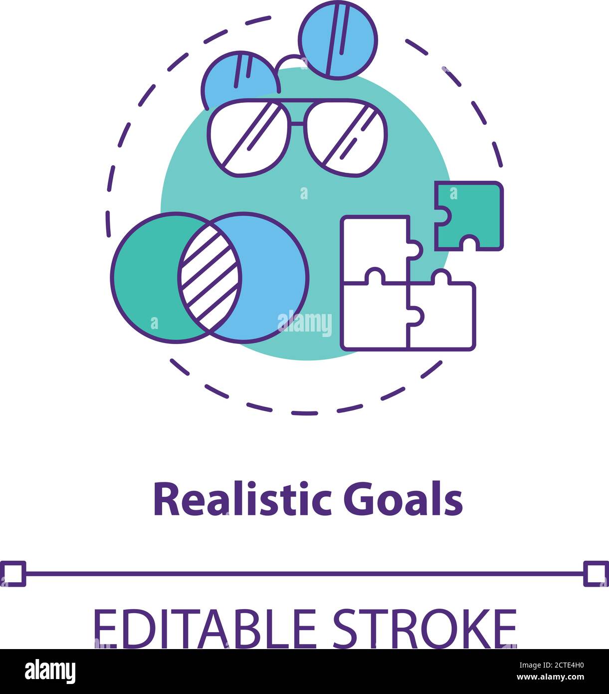Realistic goals concept icon Stock Vector Image & Art - Alamy