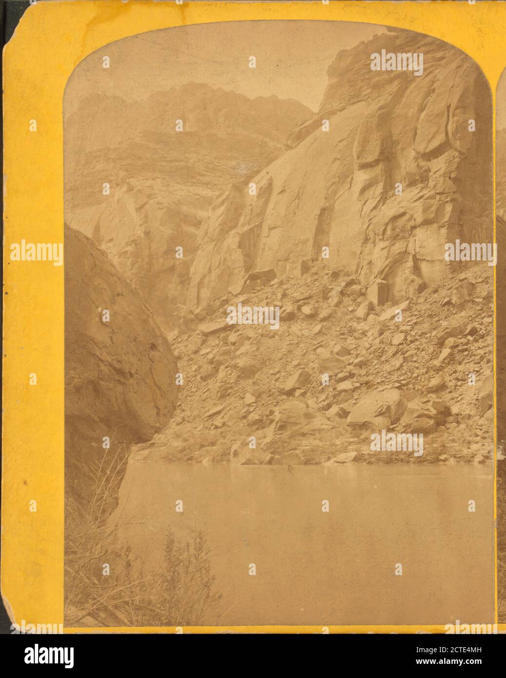 Sandstone cliffs., Powell, John Wesley (1834-1902), Fennemore, James ...