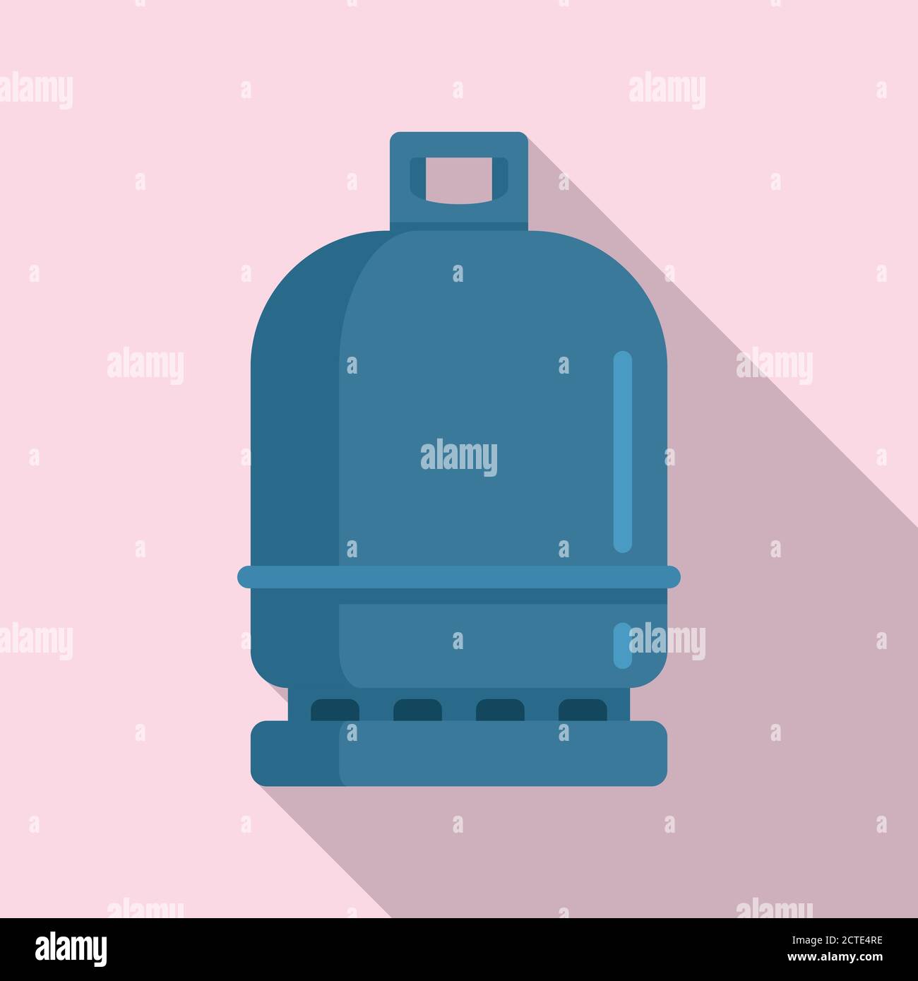 Gas cylinder compressed icon. Flat illustration of gas cylinder ...
