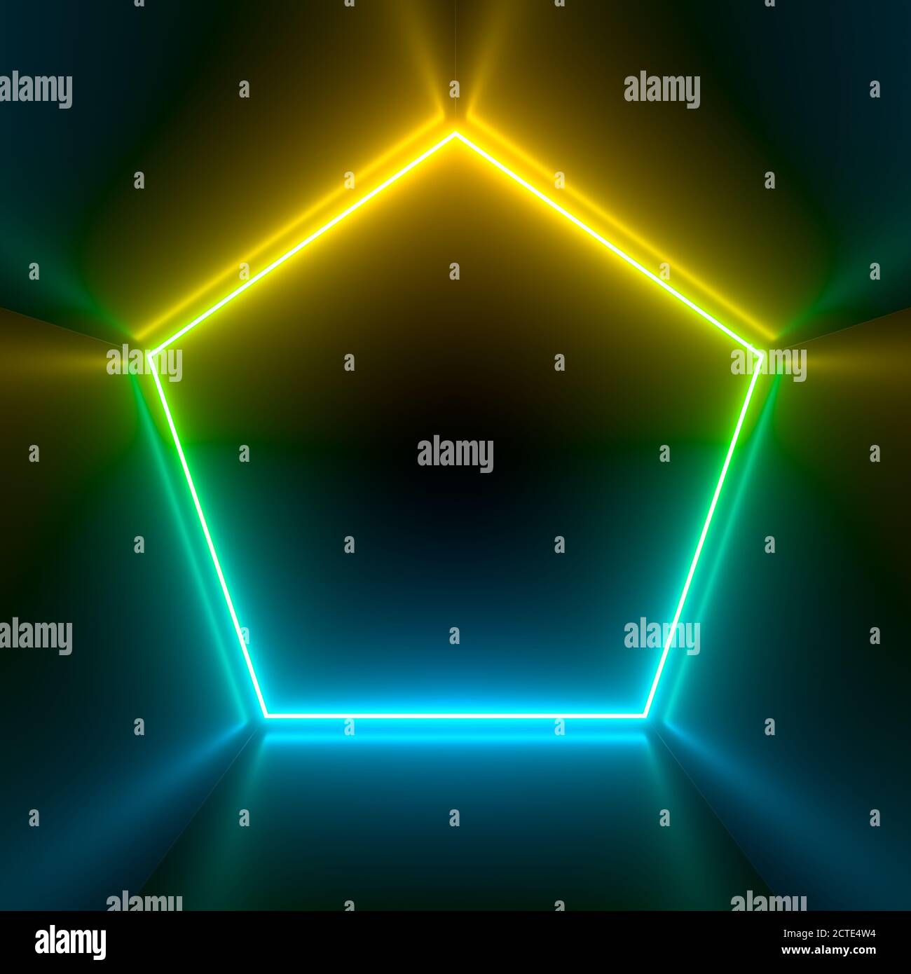 Multi-colored neon lamp on a black background. Halogen light. Simple ...