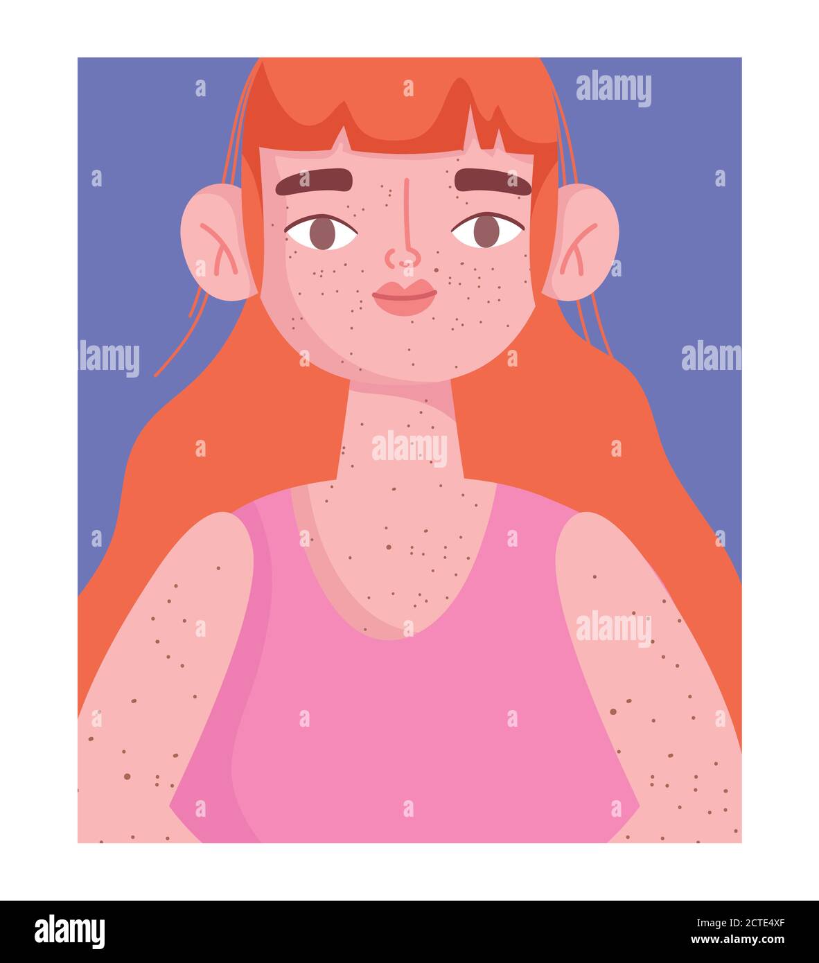 perfectly imperfect, young woman freckles on their face and body vector ...