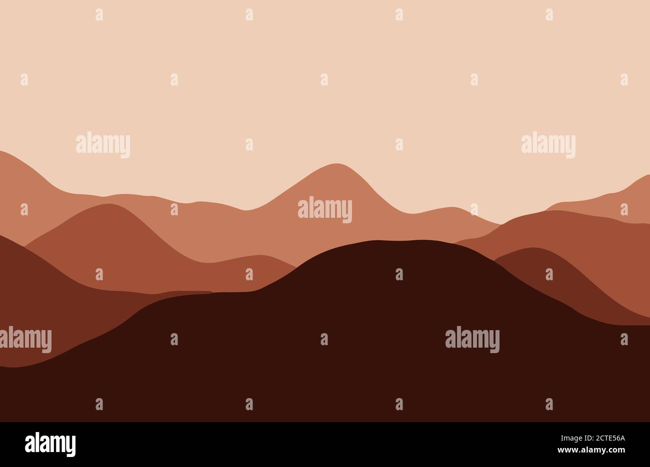 Mountains in the haze at sunset - Vector illustration Stock Vector ...