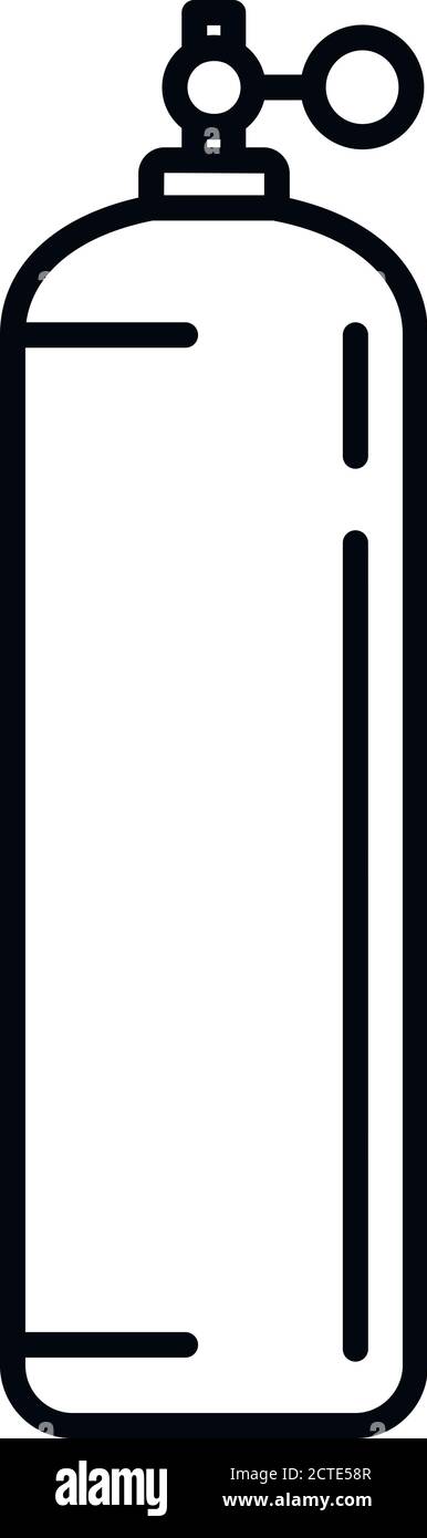 Gas cylinder storage icon. Outline gas cylinder storage vector icon for ...