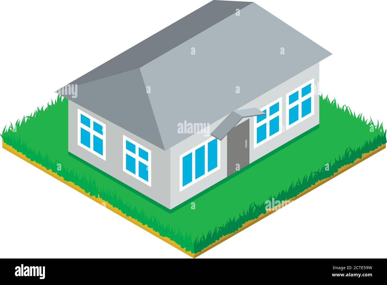 Contemporary single storey housing Stock Vector Images - Alamy