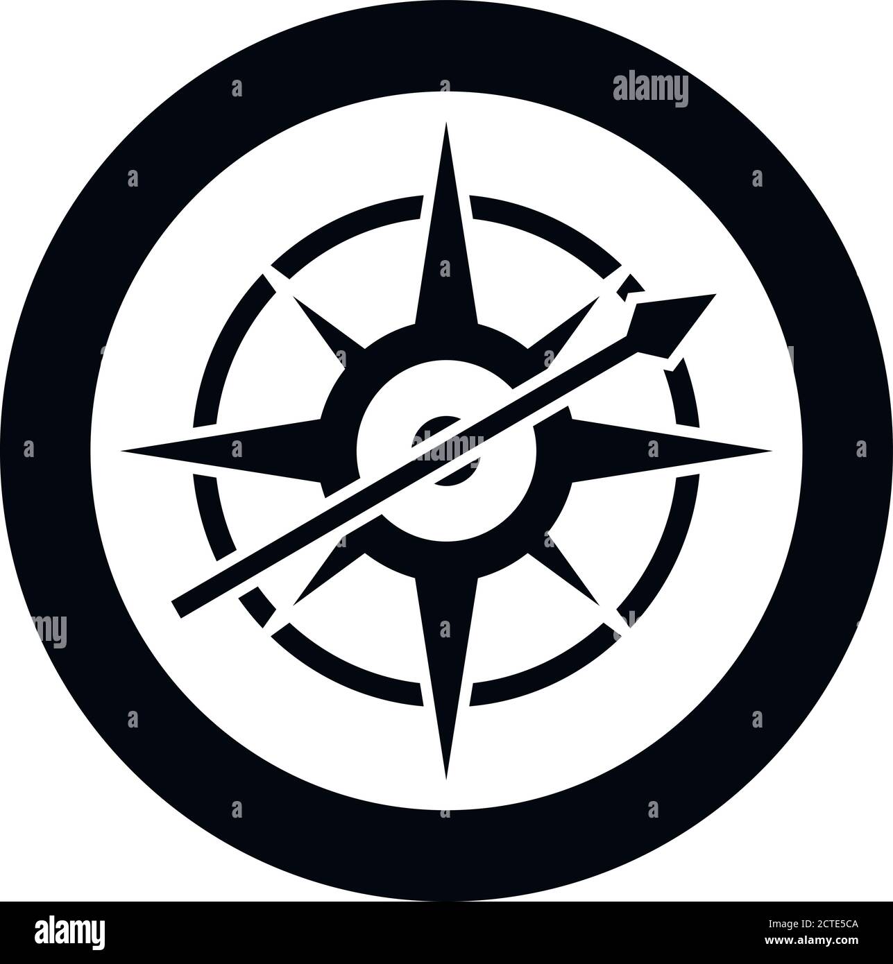 Compass exploration icon. Simple illustration of compass exploration ...