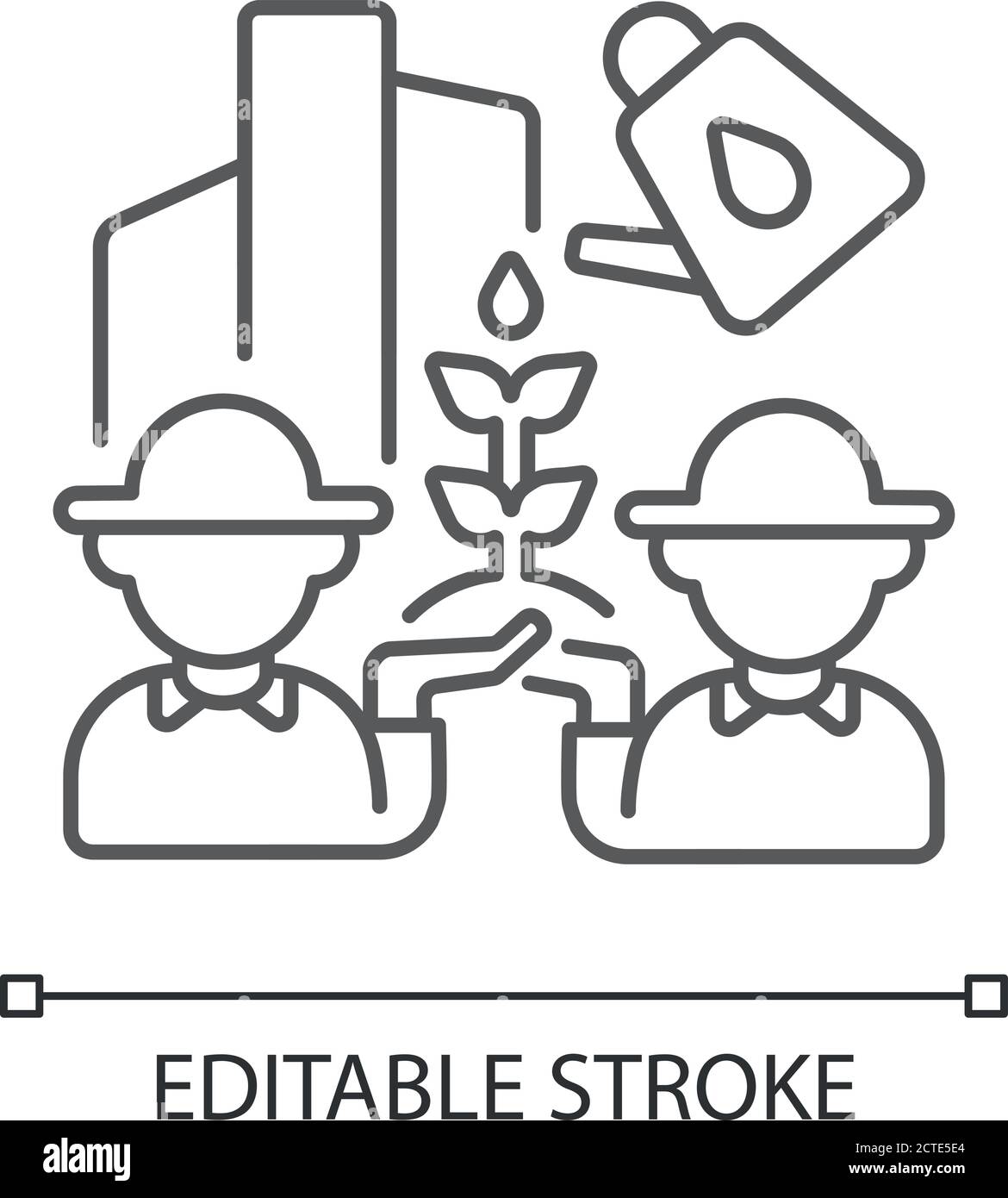 Community gardening linear icon Stock Vector Image & Art - Alamy