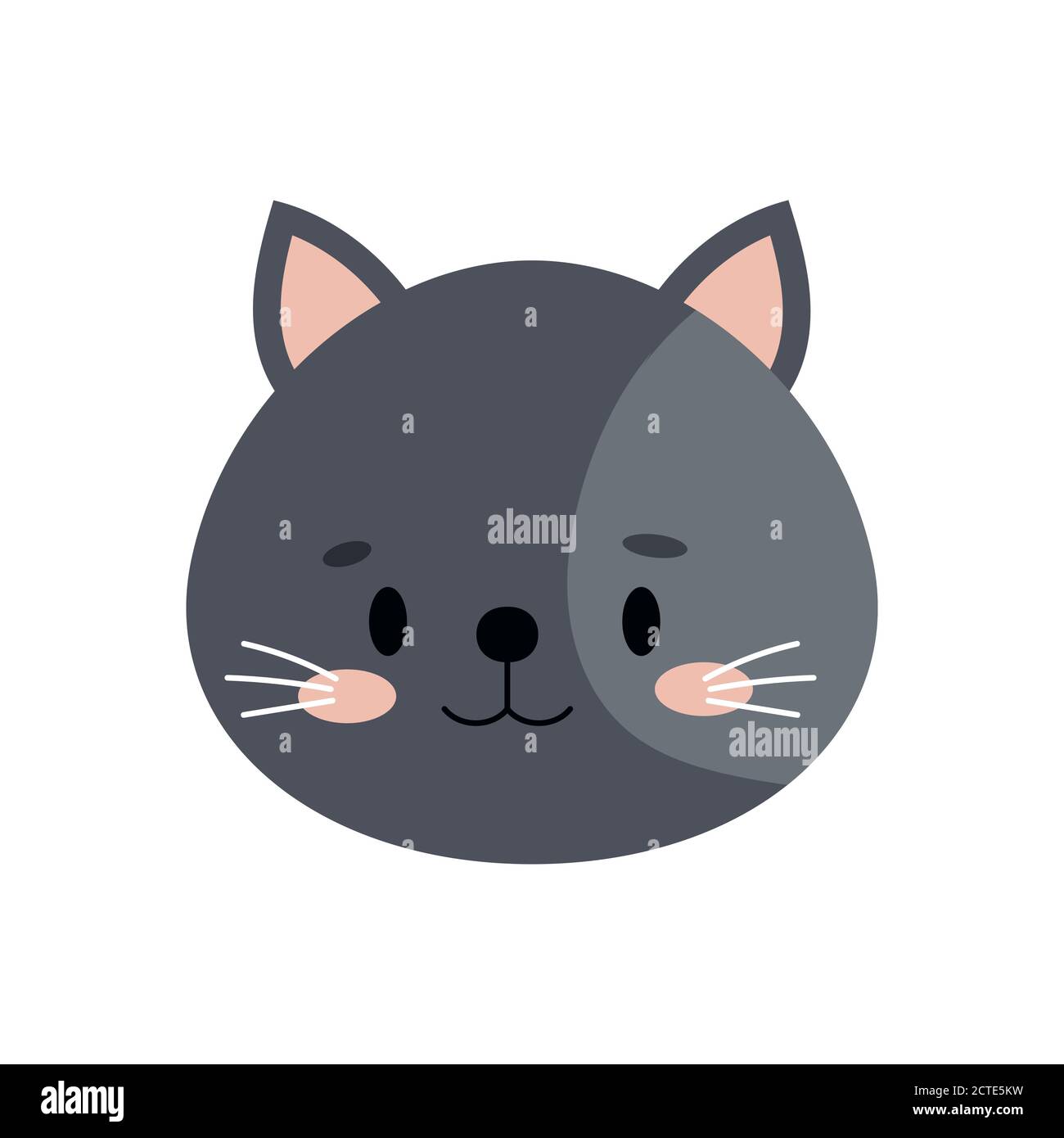 Grey cat Stock Vector Images - Alamy