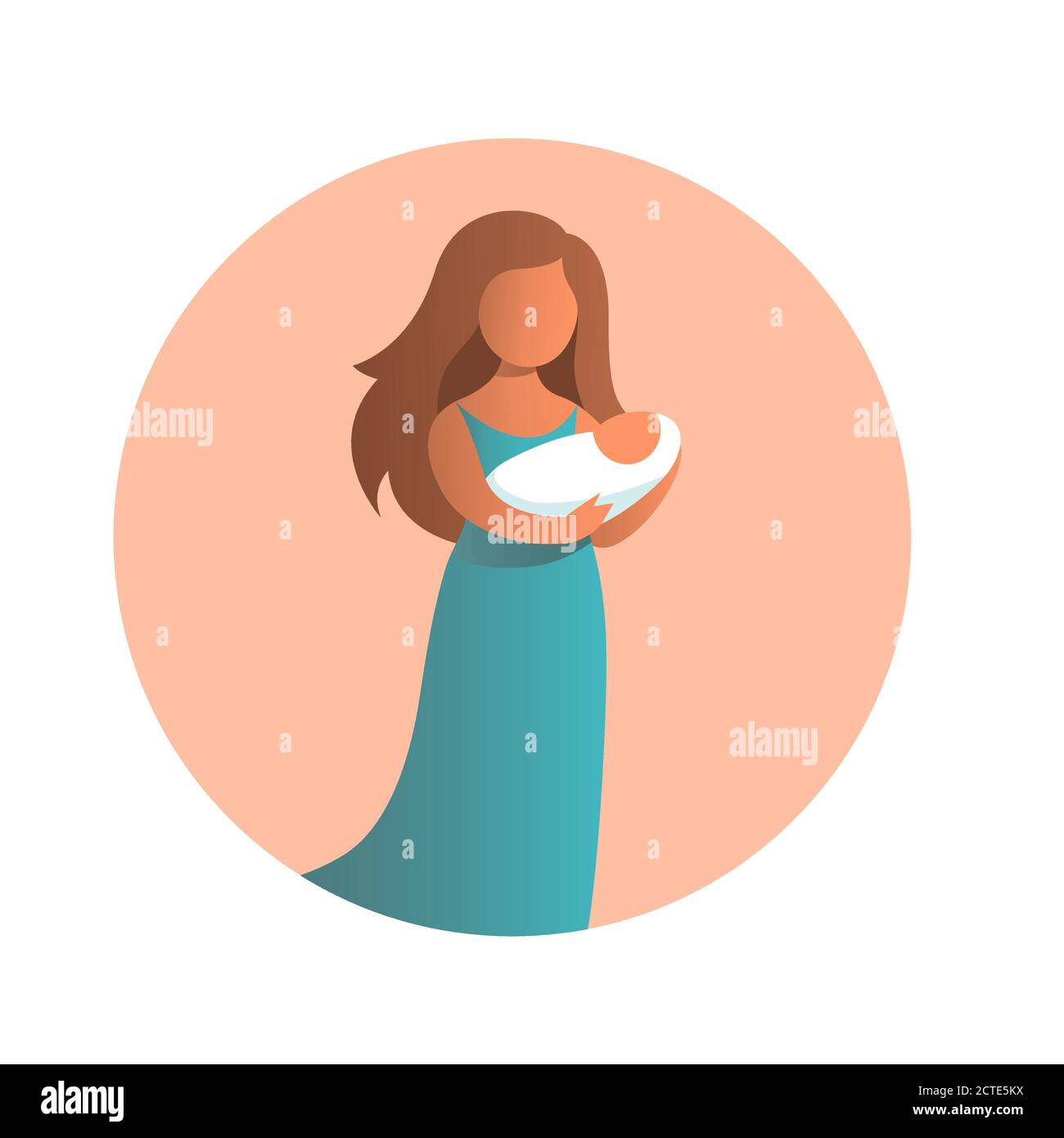 Woman nursing baby Stock Vector Images - Alamy