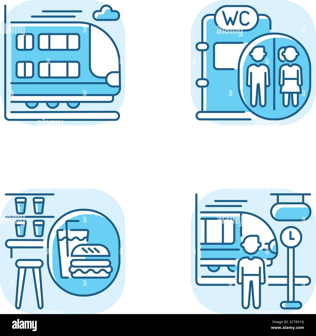 Car services outline icons Cut Out Stock Images & Pictures - Alamy