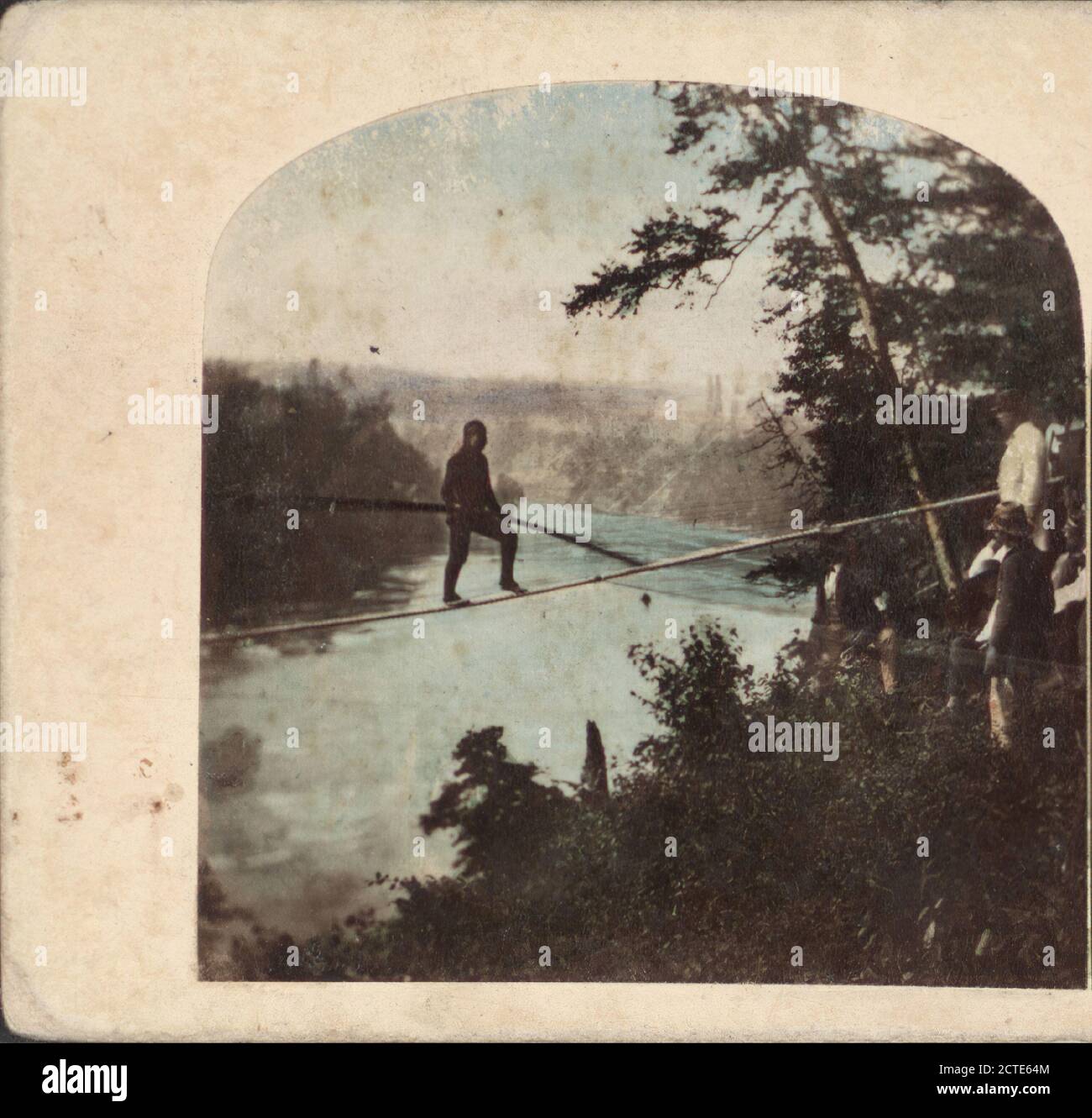 Blondin's Tight Rope Feat: Crossing the Niagara., England, William (d ...