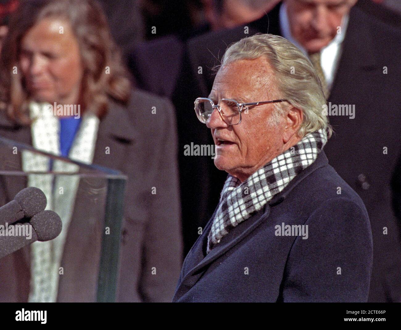 1/20/1993 Photograph of Reverend Billy Graham Delivering The Prayer At ...
