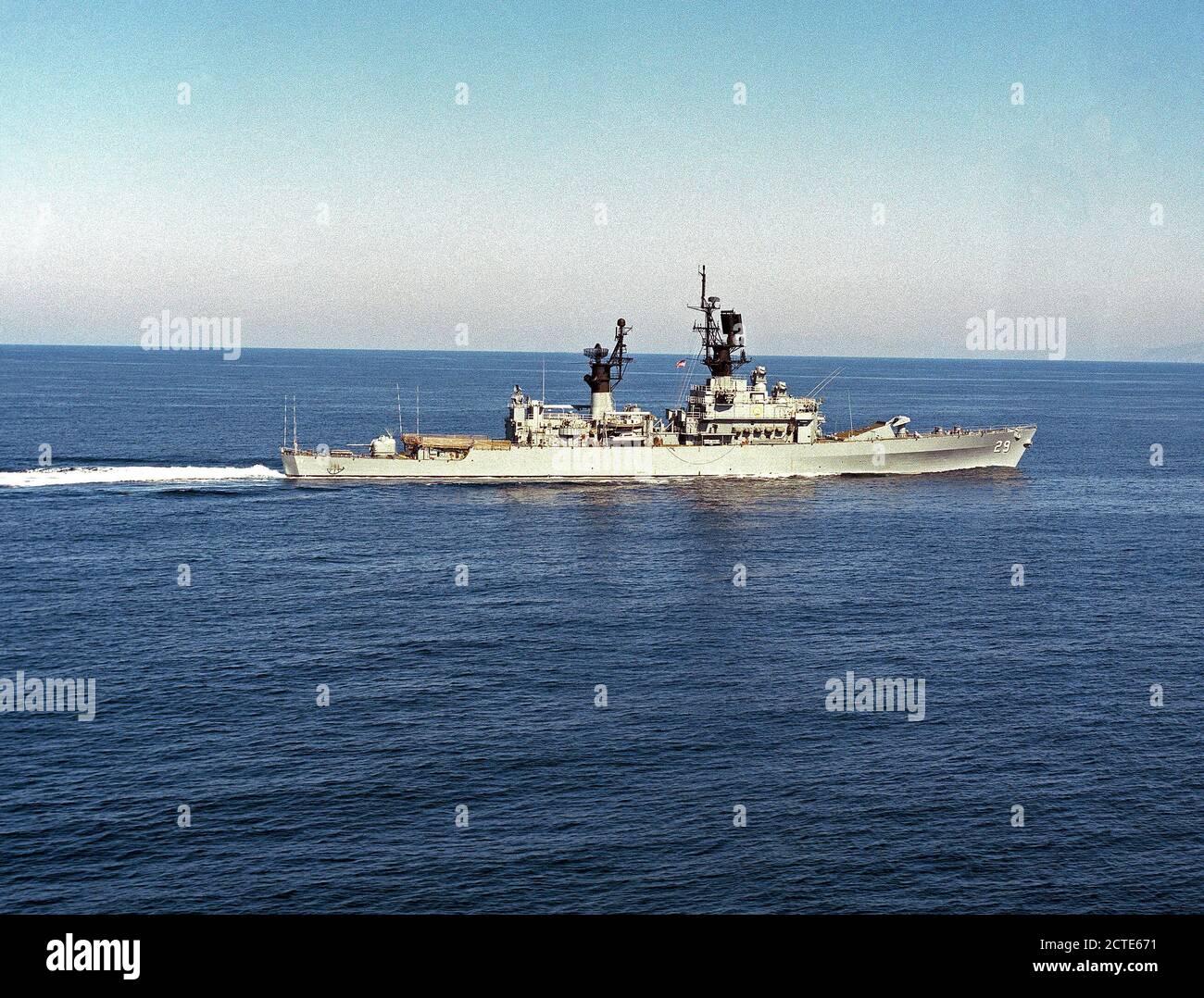 1976 - A starboard beam view of the guided missile cruiser USS JOUETT ...