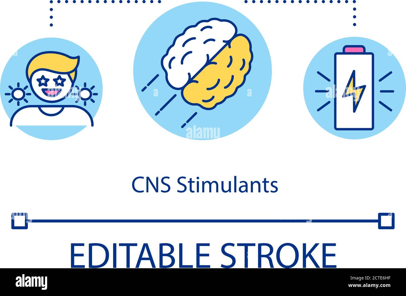 CNS stimulants concept icon Stock Vector Image & Art - Alamy