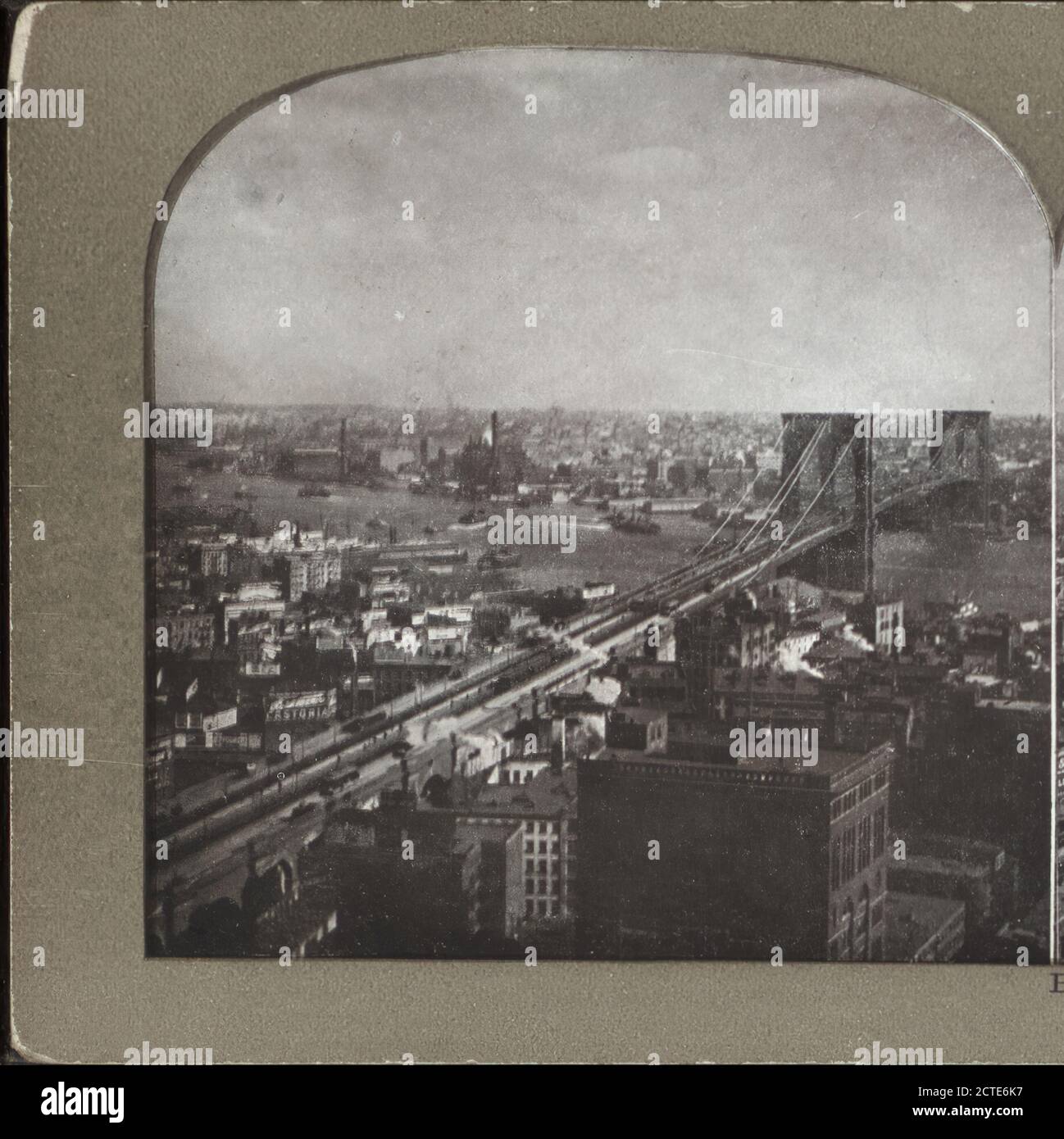 Icluding a birds eye view of the city of brooklyn hi-res stock ...