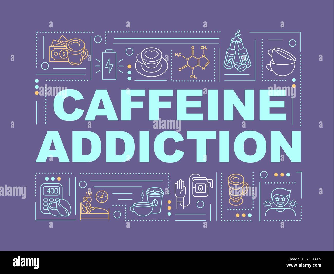 Caffeine addiction word concepts banner Stock Vector Image & Art - Alamy