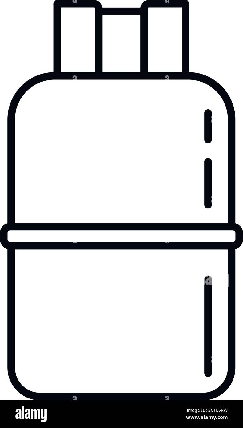 Gas cylinder cooking icon. Outline gas cylinder cooking vector icon for ...