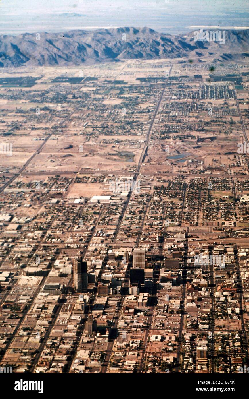 The View of Phoenix's Urban Sprawl from 4000 Ft. South Mountain in ...