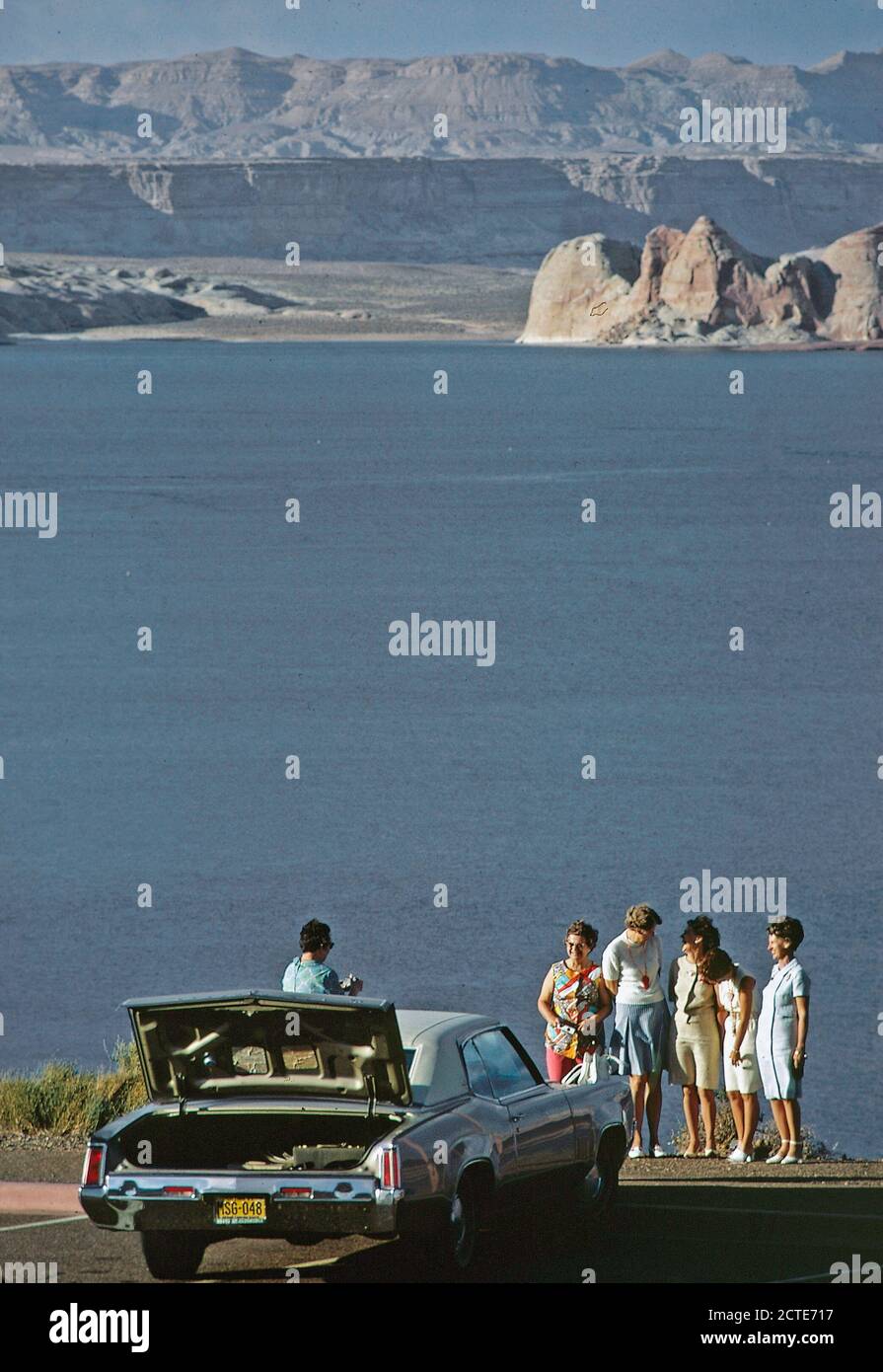 Arizona--near Page, Arizona car with trunk open and people may 1972 ...