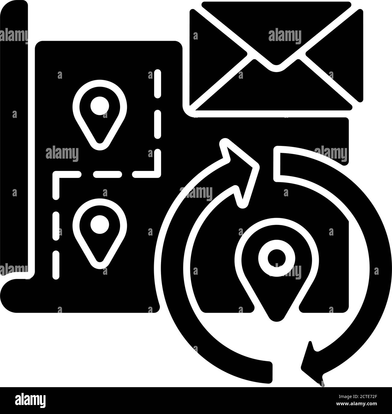 Change address black glyph icon Stock Vector Image & Art - Alamy