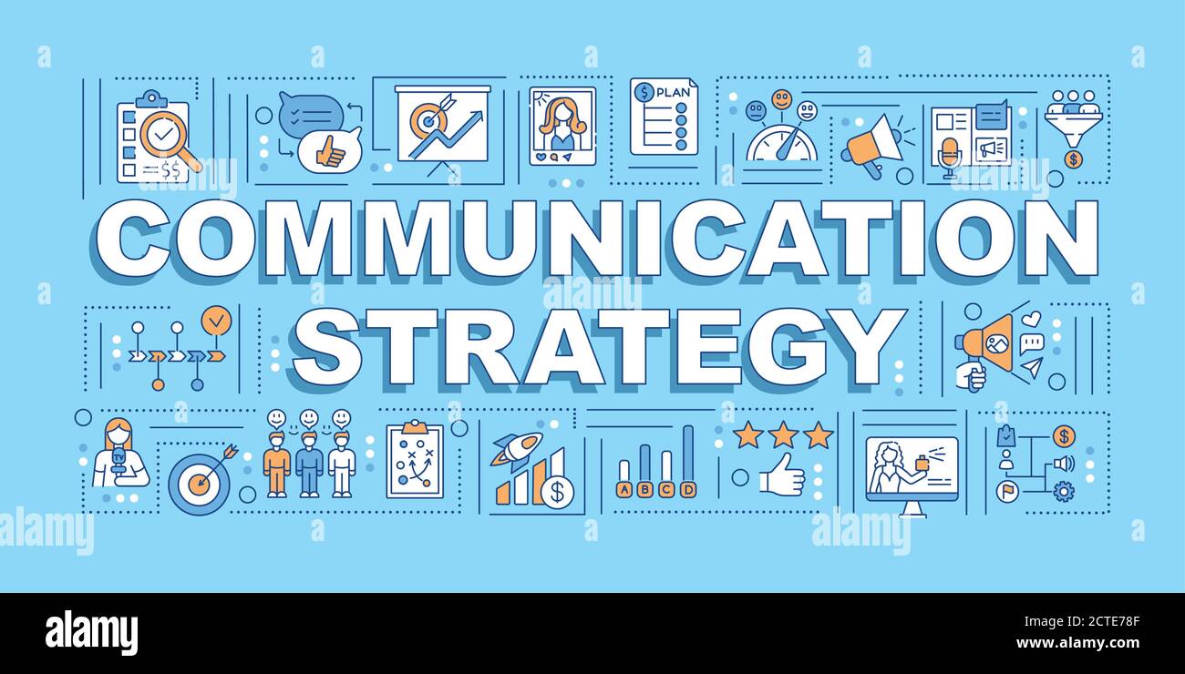 Communication strategy word concepts banner Stock Vector Image & Art ...