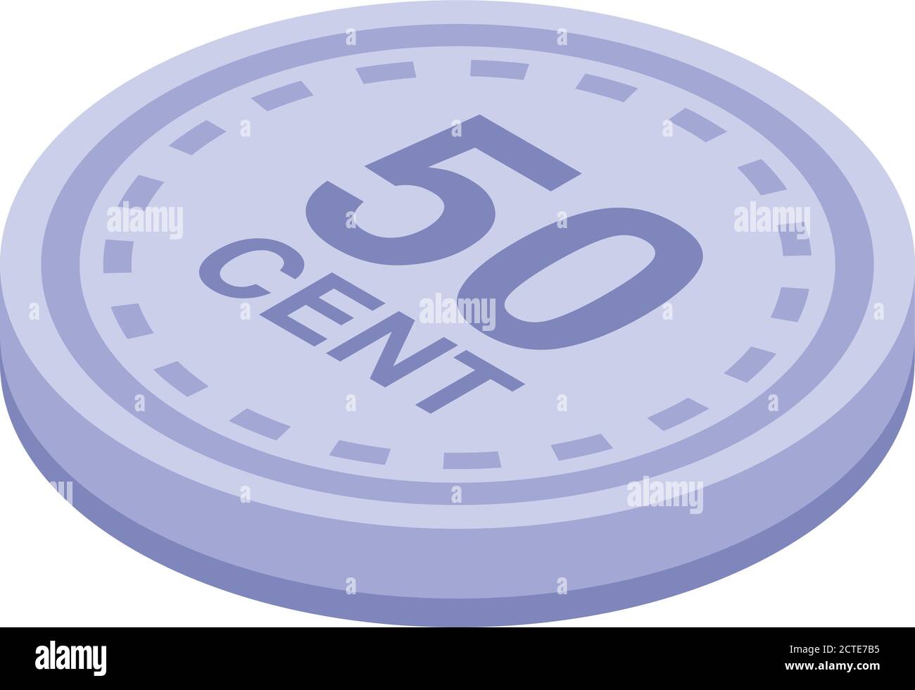 50 cent token icon, isometric style Stock Vector Image & Art - Alamy