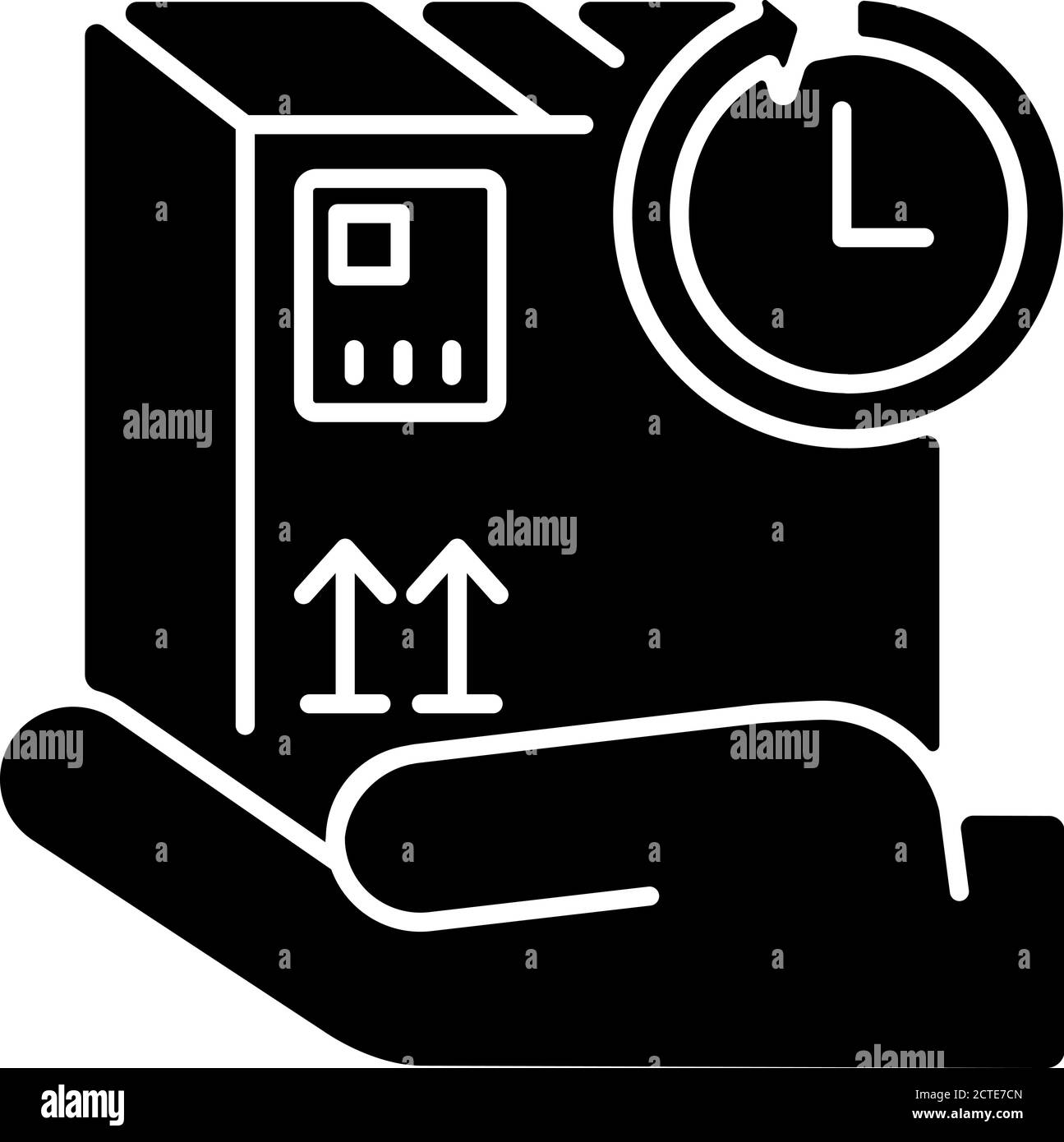 Hold mail black glyph icon Stock Vector Image & Art - Alamy