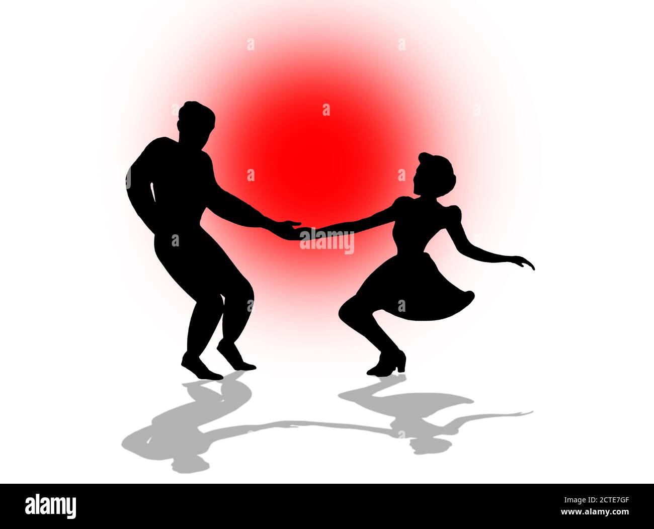 Swing Dance Couple Stock Photo - Alamy
