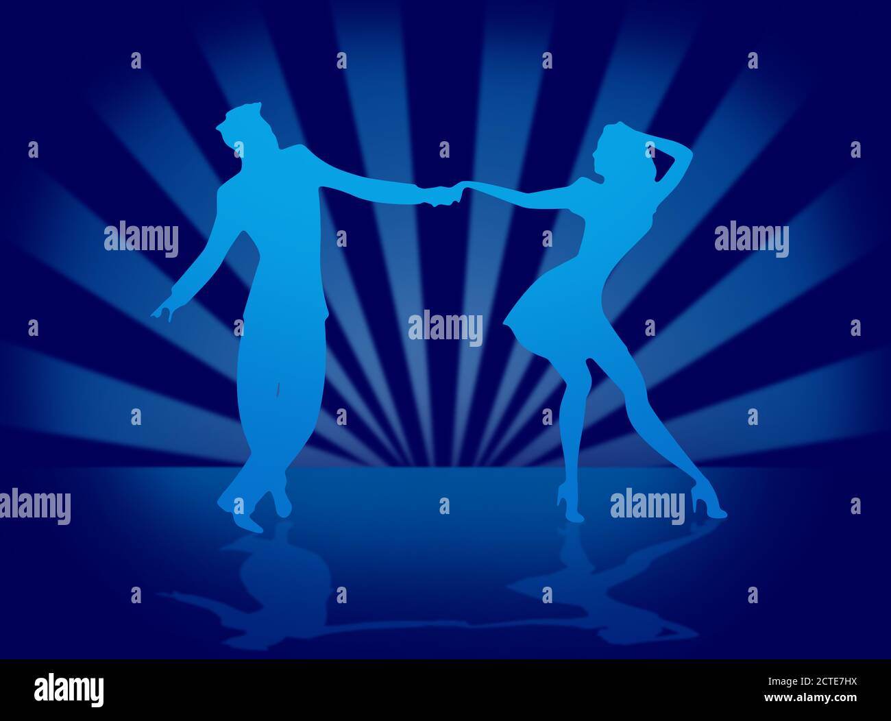 Swing Dance Couple Stock Photo - Alamy